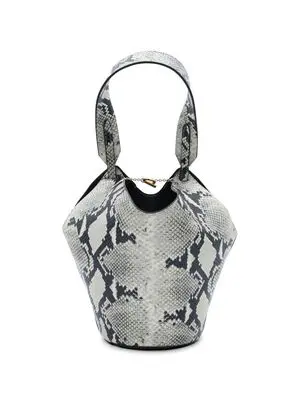 Khaite Lotus Mini Leather Tote - Beige