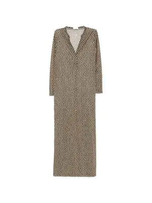 SIYU Patterned Kaftan Dress - Black
