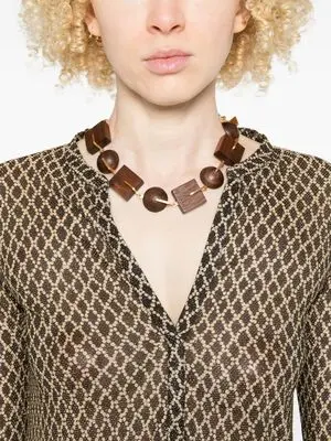 SIYU Patterned Kaftan Dress - Black