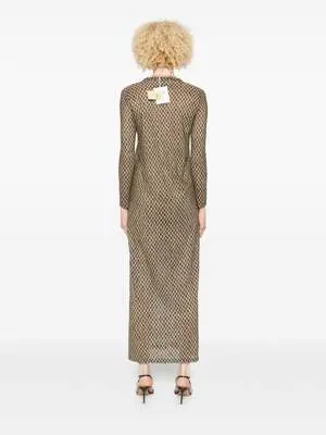SIYU Patterned Kaftan Dress - Black