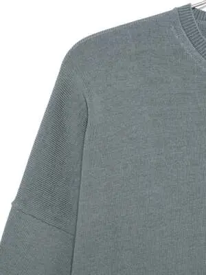 ALYSI Cotton Crewneck Sweater - Grey