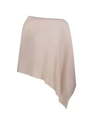 BEYOU Asymmetric Poncho - Ivory