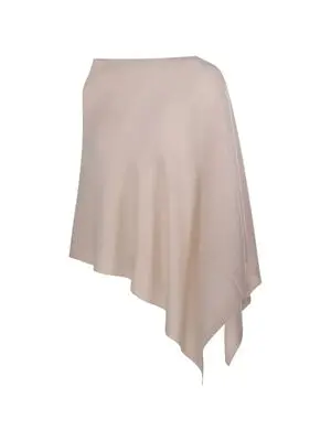 BEYOU Asymmetric Poncho - Ivory
