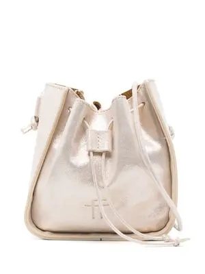 FORTE_FORTE Leather Bucket Bag - Grey