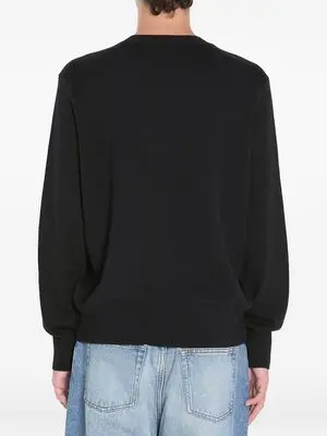 AMI Paris De Coeur Wool Sweater - Black