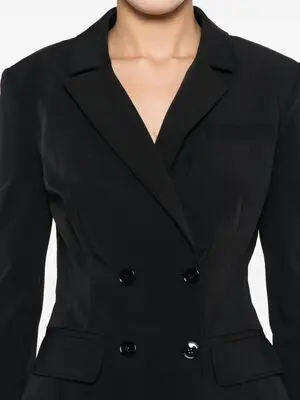 Elisabetta Franchi Belted Double-breasted Jacket - Black