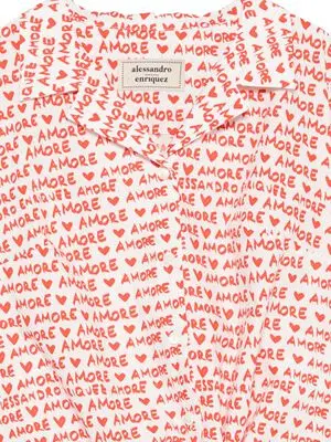 ALESSANDRO ENRIQUEZ Printed Cotton Shirt - Red