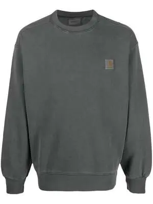 Carhartt Work In Progress Logo Cotton Sweatshirt - Black