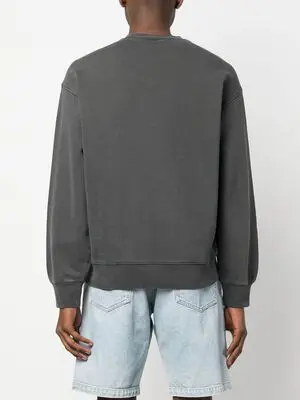Carhartt Work In Progress Logo Cotton Sweatshirt - Black