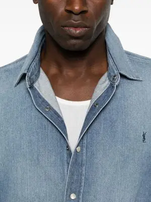 Saint Laurent Denim Cotton Shirt - Blue