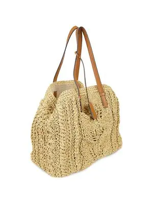 Ermanno Scervino Raffia Tote Bag - Beige