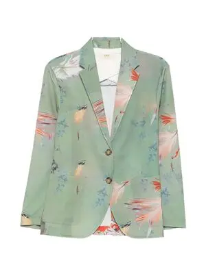 SISSIOTTOSTYLE Printed Single Breasted Blazer Jacket