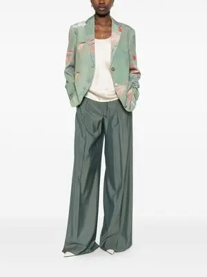 SISSIOTTOSTYLE Printed Single Breasted Blazer Jacket