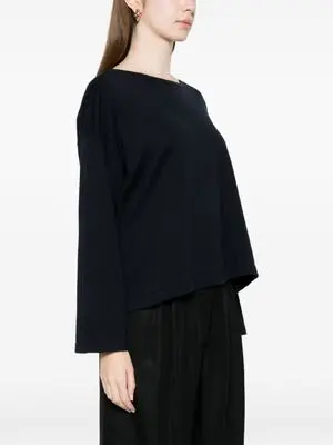CT PLAGE Cotton Crewneck Pullover - Blue