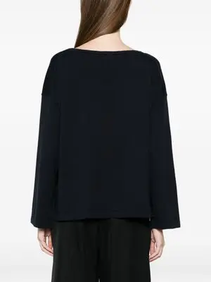 CT PLAGE Cotton Crewneck Pullover - Blue