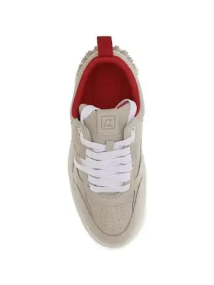 CHRISTIAN LOUBOUTIN Astroloubi Leather Sneakers - Beige