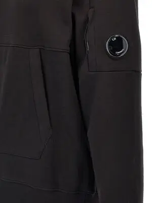C.P. COMPANY Logo Cotton Hoodie - Black