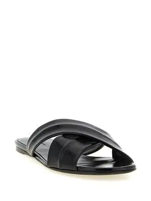 Khaite Liria Leather Flats - Black