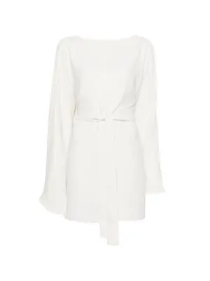 PAROSH Short Dress - Cream