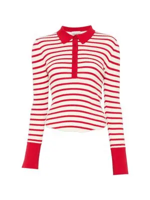 SEMICOUTURE Aida Striped Polo Shirt