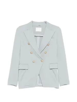 CIRCOLO 1901 Double-breasted Cotton Jacket - Clear Blue