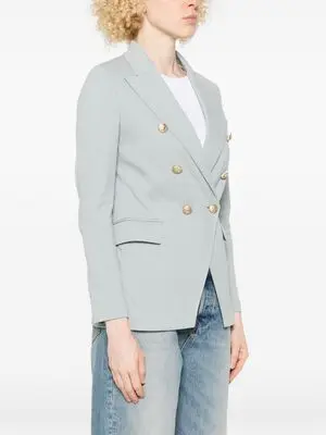 CIRCOLO 1901 Double-breasted Cotton Jacket - Clear Blue