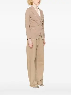 CIRCOLO 1901 Cotton Double-breasted Jacket - Marrone Chiaro