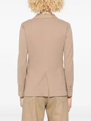 CIRCOLO 1901 Cotton Double-breasted Jacket - Marrone Chiaro