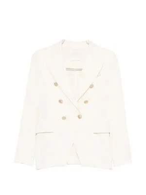 CIRCOLO 1901 Cotton Double-breasted Jacket - White