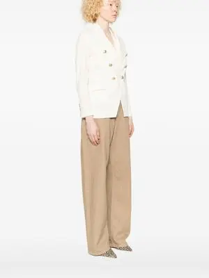 CIRCOLO 1901 Cotton Double-breasted Jacket - White