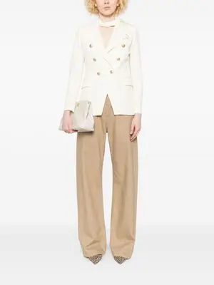 CIRCOLO 1901 Cotton Double-breasted Jacket - White
