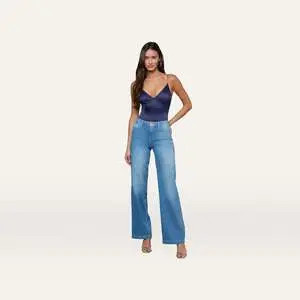 L'Agence Dara Stretch-satin Bodysuit