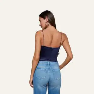 L'Agence Dara Stretch-satin Bodysuit