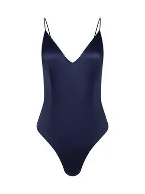 L'Agence Dara Stretch-satin Bodysuit