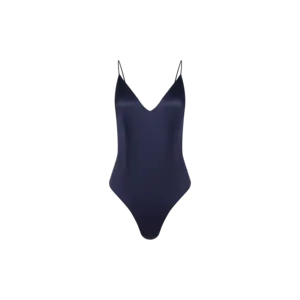L'Agence Dara Stretch-satin Bodysuit - Midnight