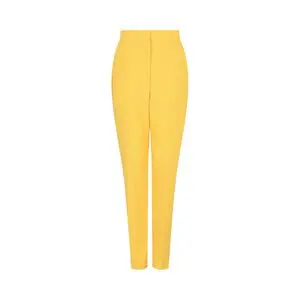 Alexander McQueen High-waist Cigarette Trousers - Yellow