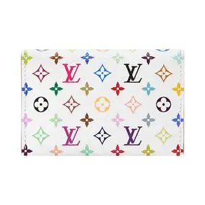 LOUIS VUITTON X Takashi Murakami Slim Card Holder 'multicolor/ Monogram Canvas - White