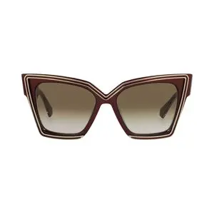 Valentino Garavani Cat Eye Acetate Sunglasses Brown