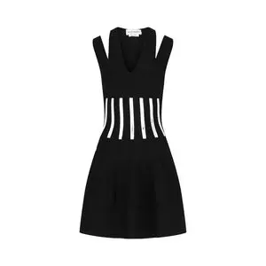 Alexander McQueen Cutout Shoulder Corset Mini Dress - Black