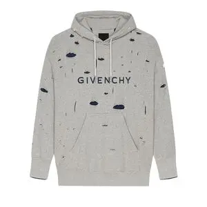 Givenchy Oversized Destroyed Fleece Hoodie