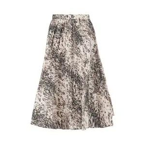 Givenchy Printed Pleated Midi Skirt - Brown