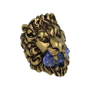 GUCCI Lion Head Signet Ring