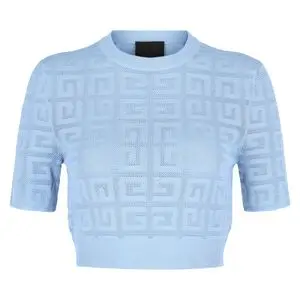 Givenchy 4g Monogram Cropped Sweater - Blue