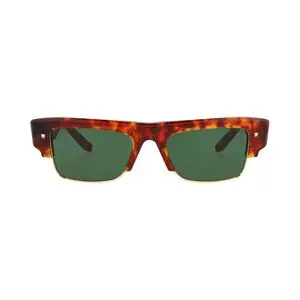 Valentino Garavani Square-frame Acetate And Metal Sunglasses - Brown
