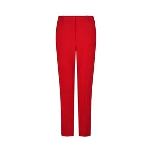 Alexander McQueen Leaf Crepe Cigarette Trousers - Red