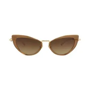 Valentino Garavani Cat Eye-frame Metal Sunglasses - Brown