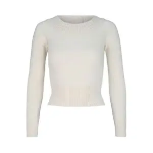 Alexander McQueen Off-the-shoulder Cashmere Blend Sweater - Cream
