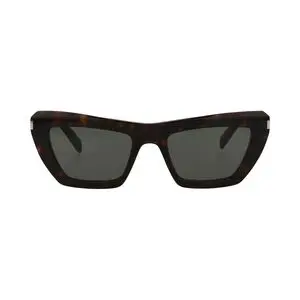 Saint Laurent Acetate Square Frame Sunglasses - Brown