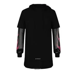 Givenchy Overlapped Hooded T-shirt - Black