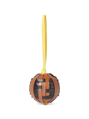 Fendi Ff Sphera Woven Leather Charm